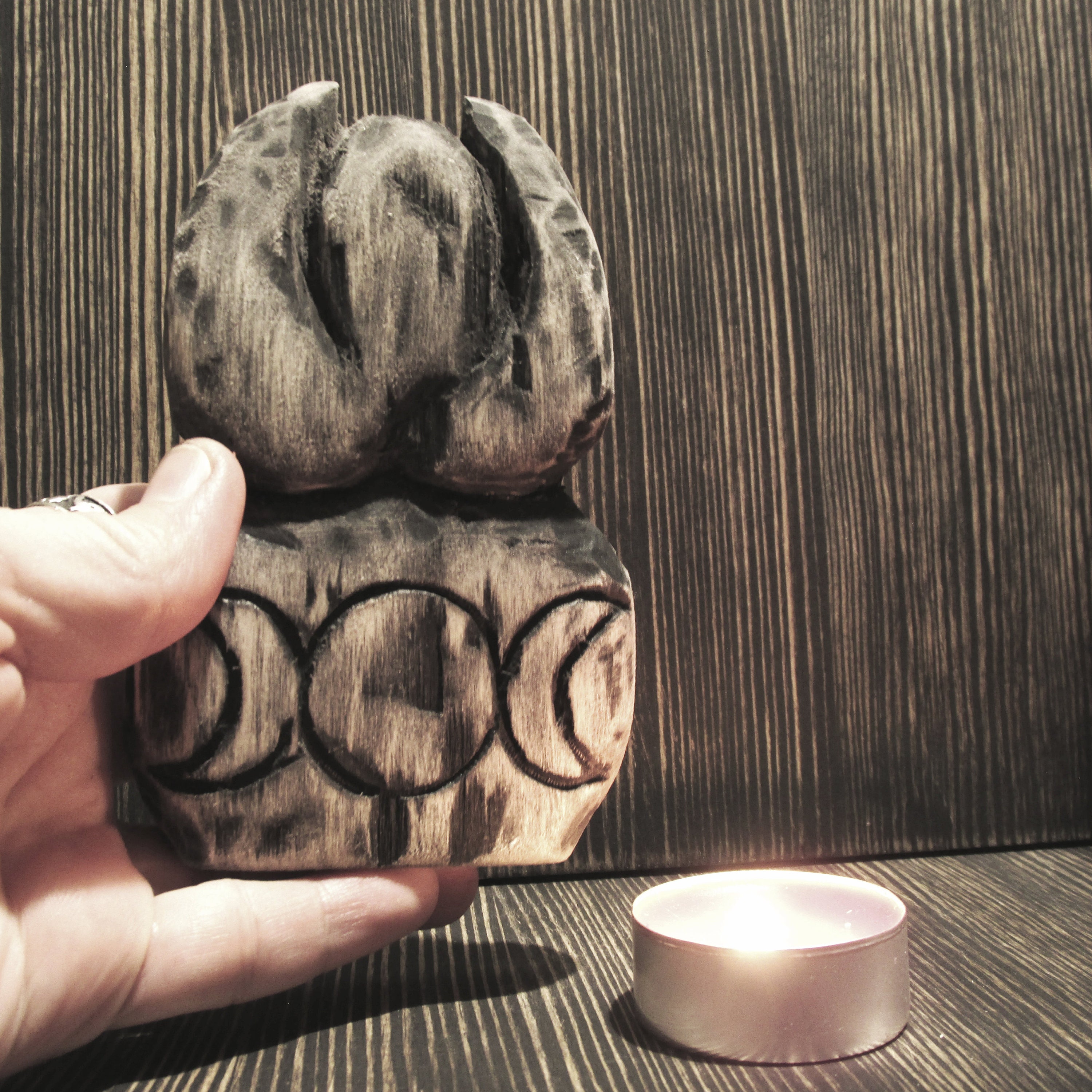 Yggdrasil Moon Phase Art Triple Goddess Statue Figurine | Etsy