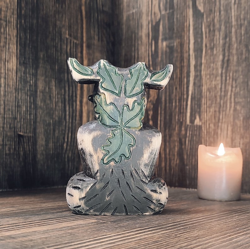 Cernunnos Statue Green Man Horned God Pan Herne the Hunter - Etsy