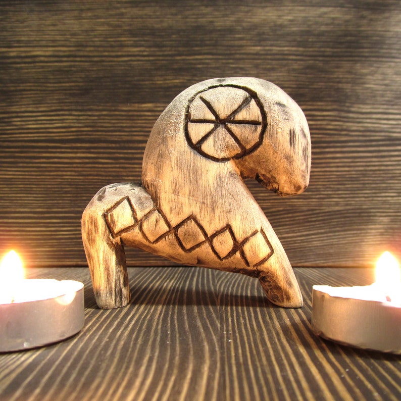 Horse Sculpture Sun Solar Cross Odin Slavic Druid Norse - Etsy