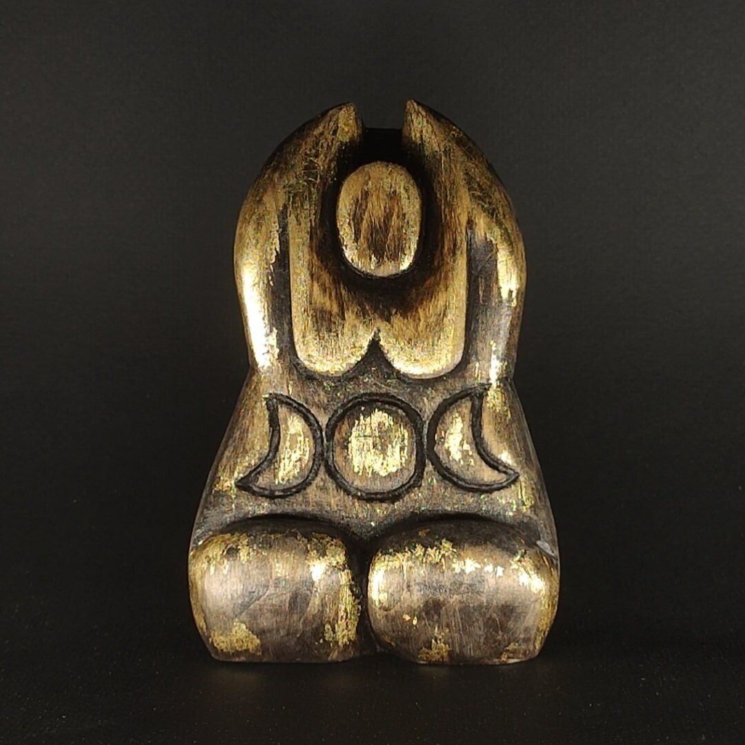 Triple Moon Goddess Statue Yggdrasil Moon Phase Art Wiccan Altar Wicca ...