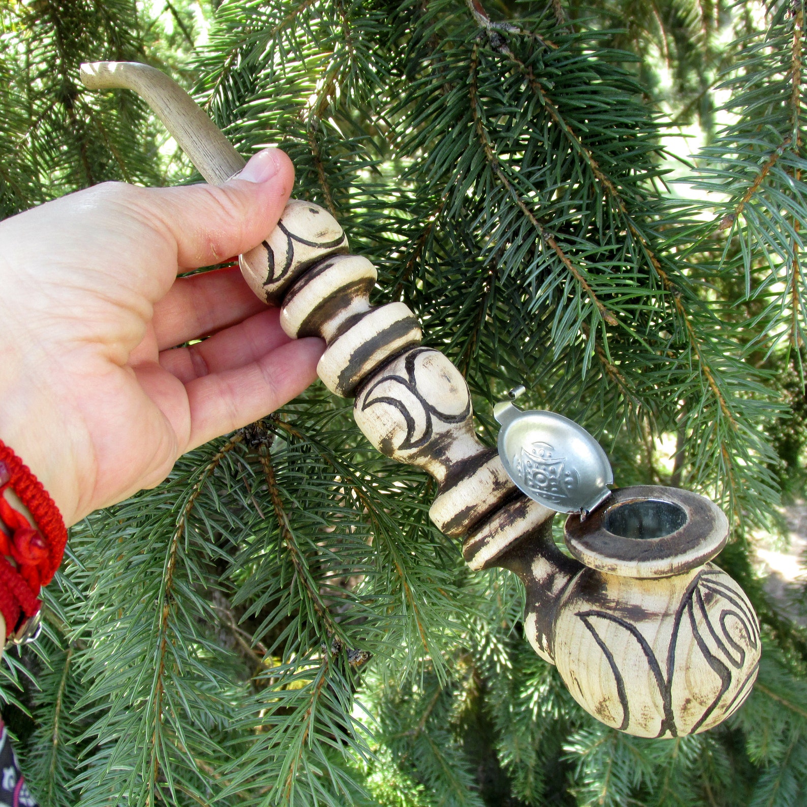 Tobacco Pipe Goddess Pipe Moon Phase Pipe With Lid Triple Moon - Etsy