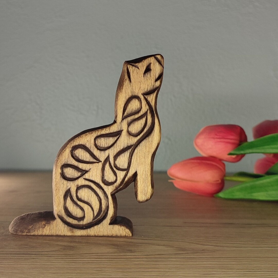 Ferret Figurine Figure Statue Statuette Sculpture Folk Art Primitive ...