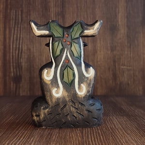 Yule Decorations Cernunnos Green Man Pan Herne the Hunter Statue Horned God Wheel of the Year ...