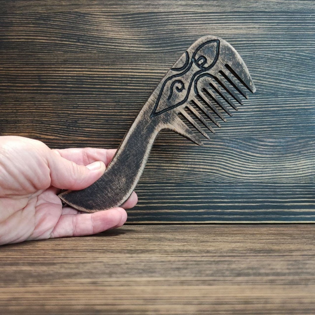 Hair Comb Goddess Triple Moon Wooden Unbreakable Pagan Gift Witch ...