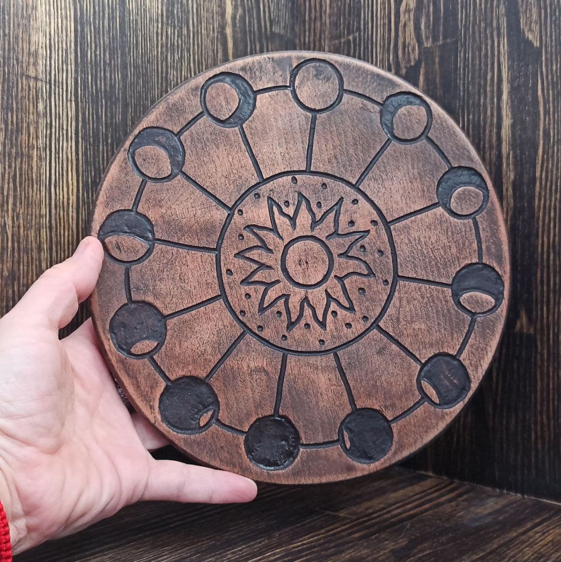 Crystal Grid Altar Board Moon Phase Plate Tile Wiccan Decor - Etsy