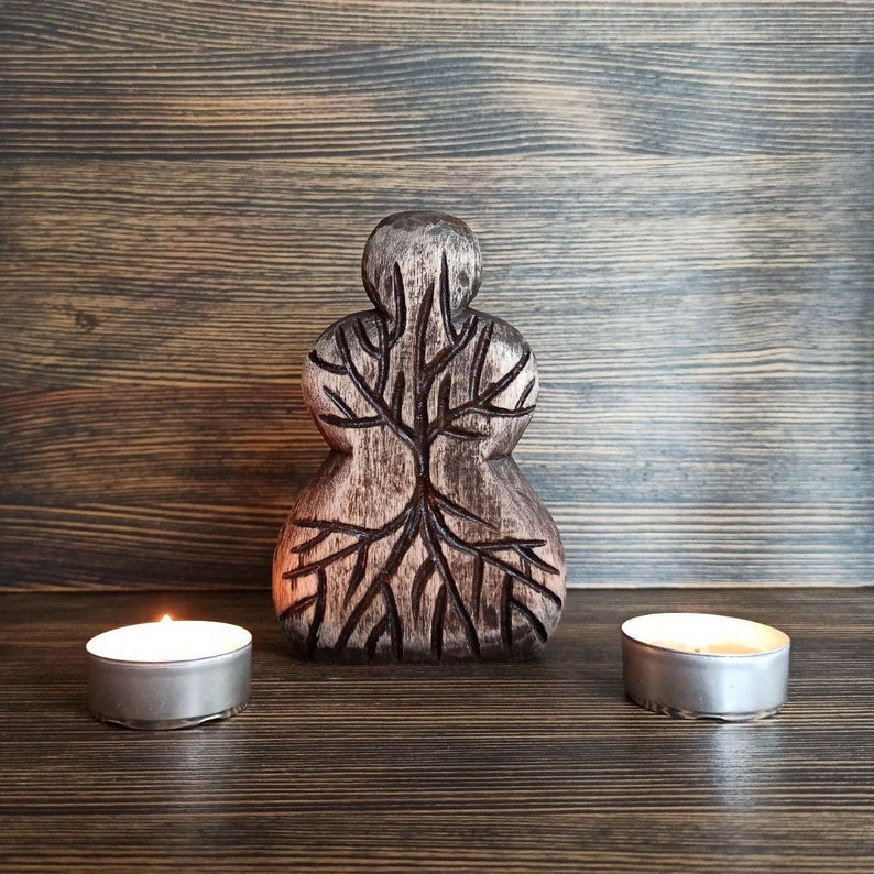 Goddess Statue Yggdrasil Triple Moon Witchcraft Supply Witchy Décor ...