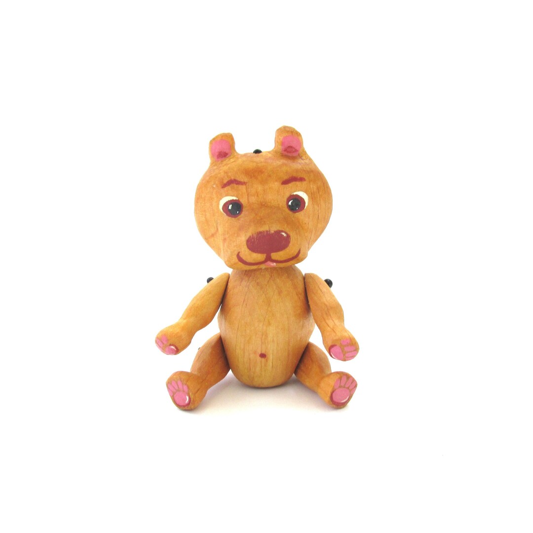 Bear Posable Ooak Doll Art Wooden - Etsy