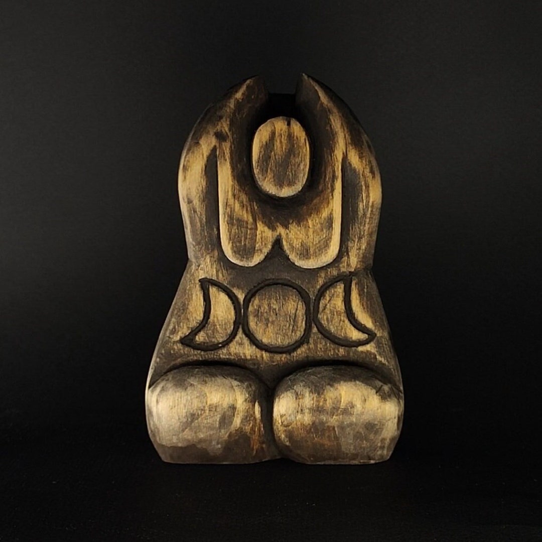 Goddess Statue Triple Moon Moon Phase Art Yggdrasil Gaia Witchcraft ...
