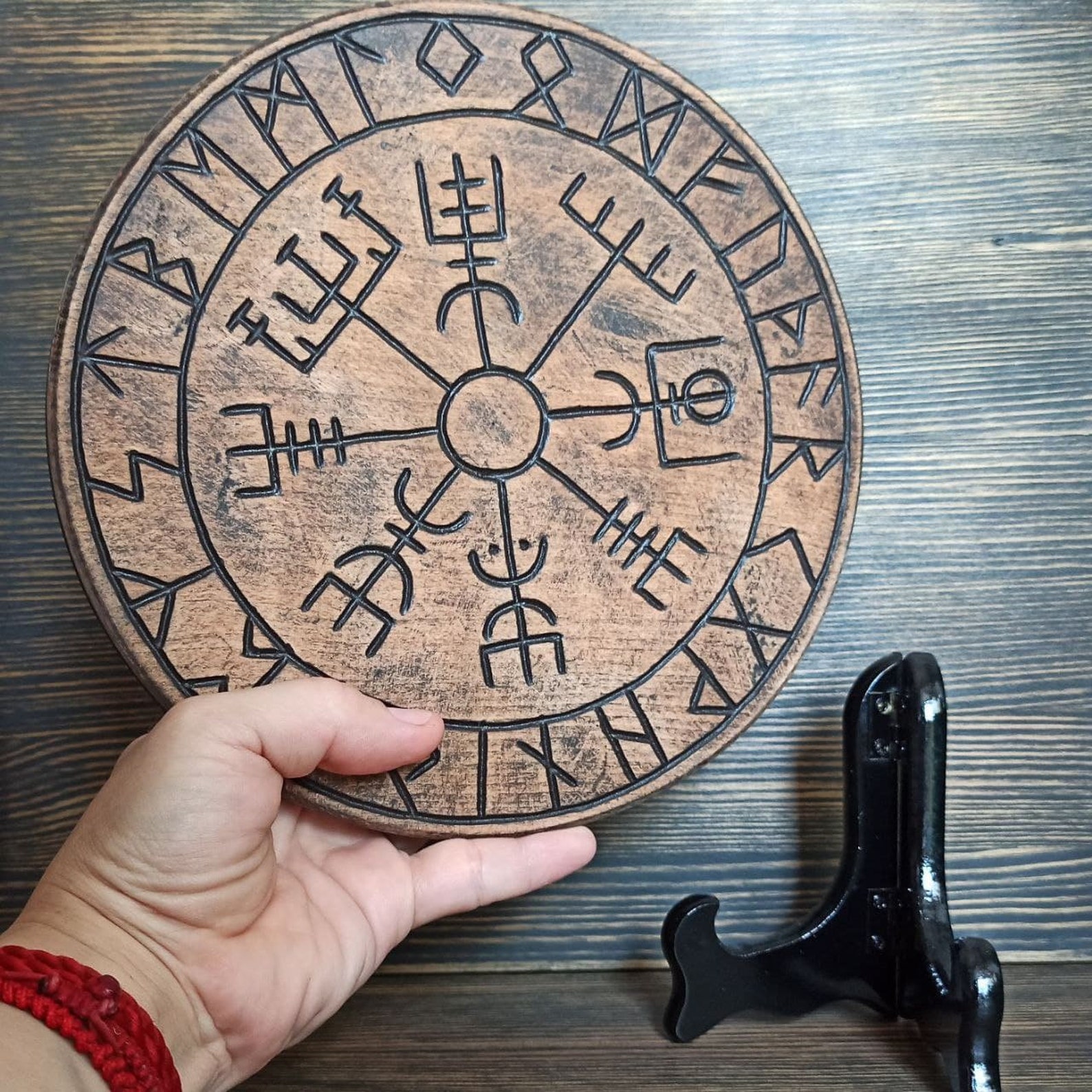 Vegvisir Wall Plaque Viking Compass Wall Plaque Plate Runes - Etsy