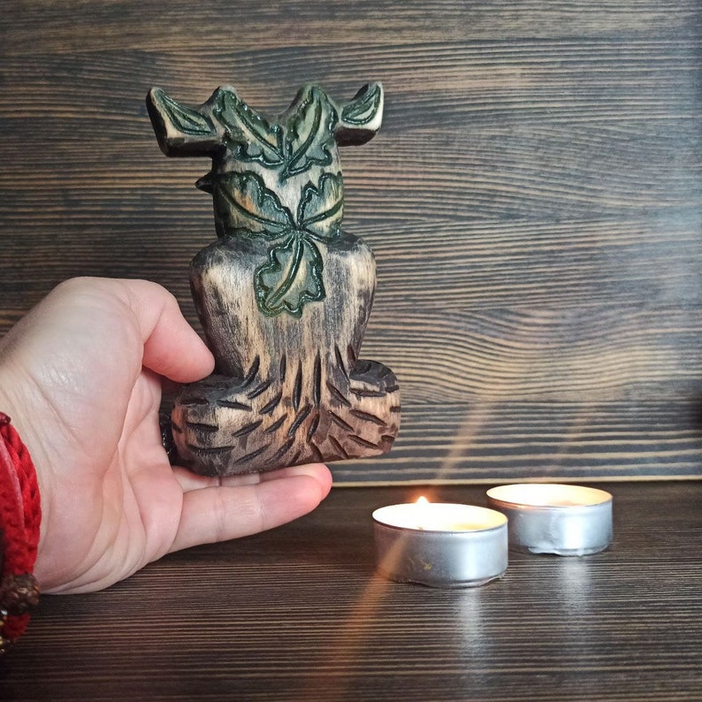 Cernunnos Statue Green Man Horned God Pan Herne the Hunter - Etsy