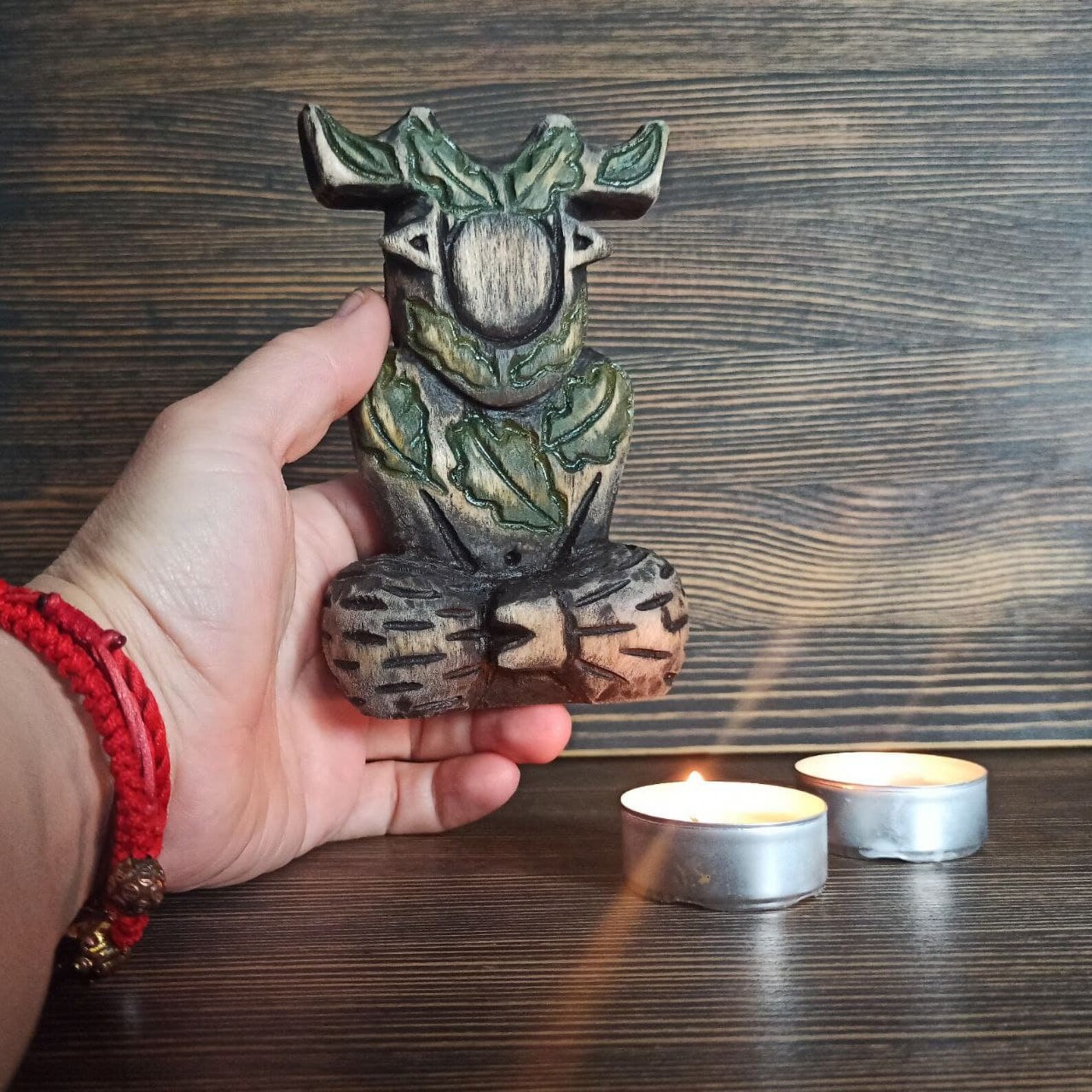 Cernunnos Statue Green Man Horned God Pan Herne the Hunter - Etsy