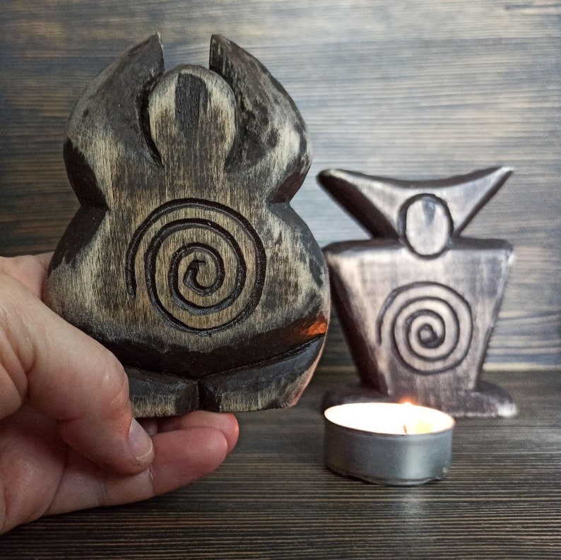 Goddess Statue Horned God Cernunnos Triple Moon Moon Phase - Etsy