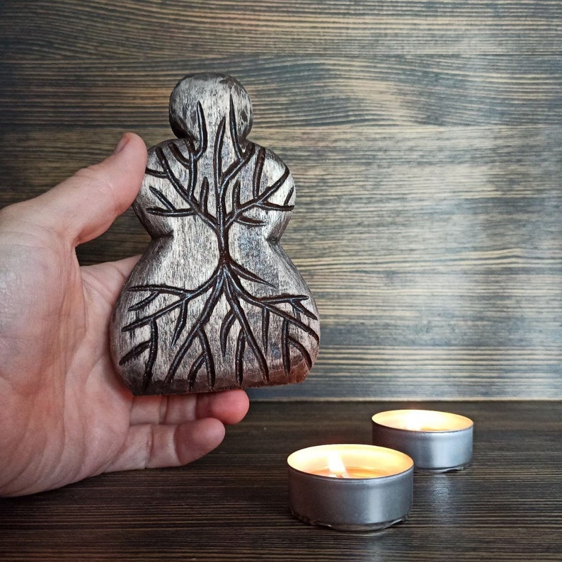 Goddess Statue Yggdrasil Triple Moon Witchcraft Supply Witchy Décor ...