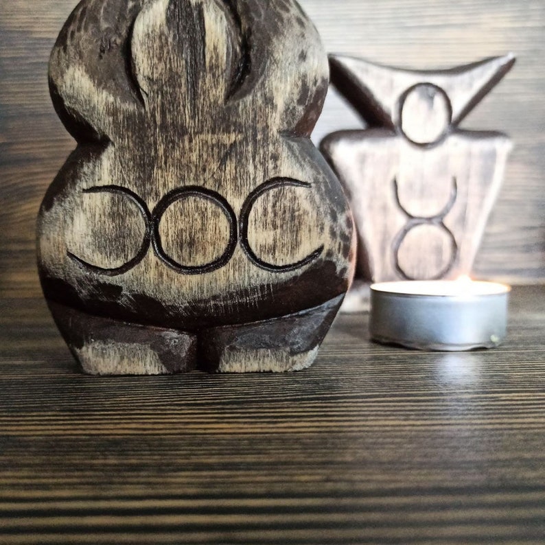 Goddess Statue Horned God Cernunnos Triple Moon Moon Phase - Etsy