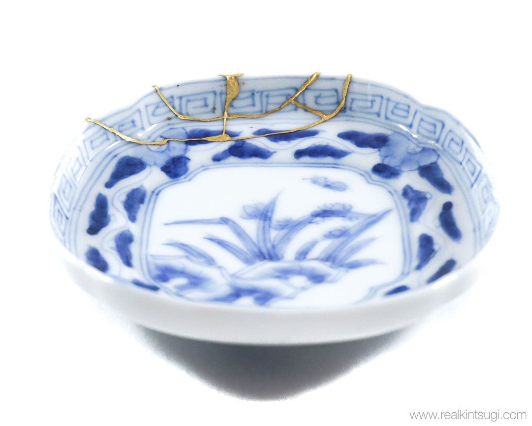 Antique Japanese Kintsugi Plate Meaningful Gift to Celebrate ...