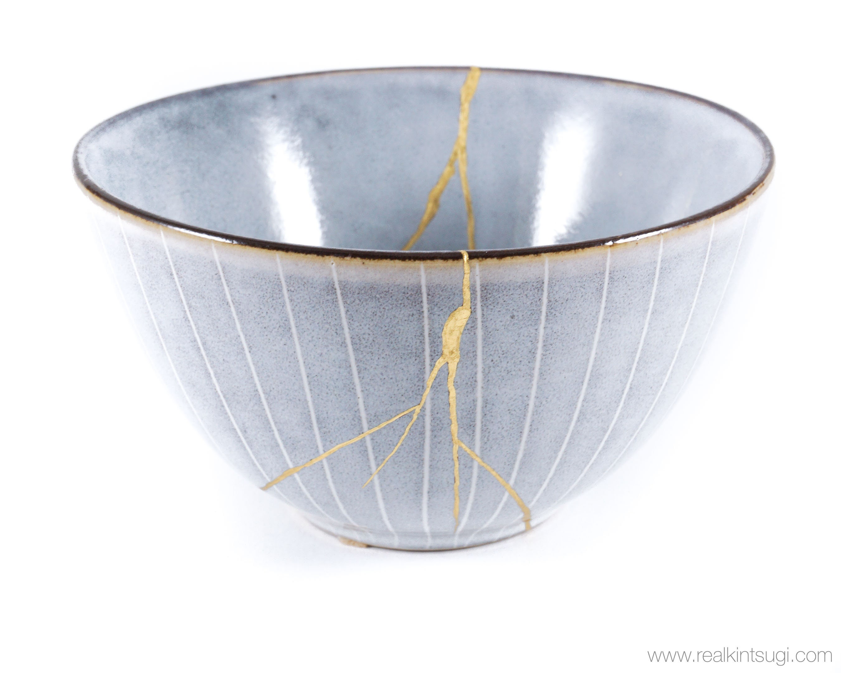 Kintsugi Bowl Contemporary Ceramic Restored With Real 22K - Etsy