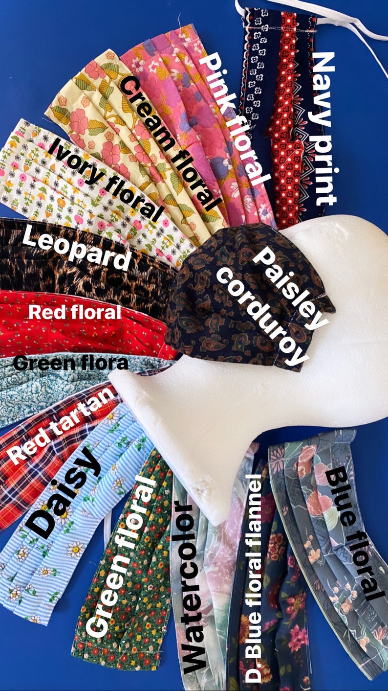 Womens Face Mask PPE Lined Strong Sturdy Tight Weave Fabric Full ...