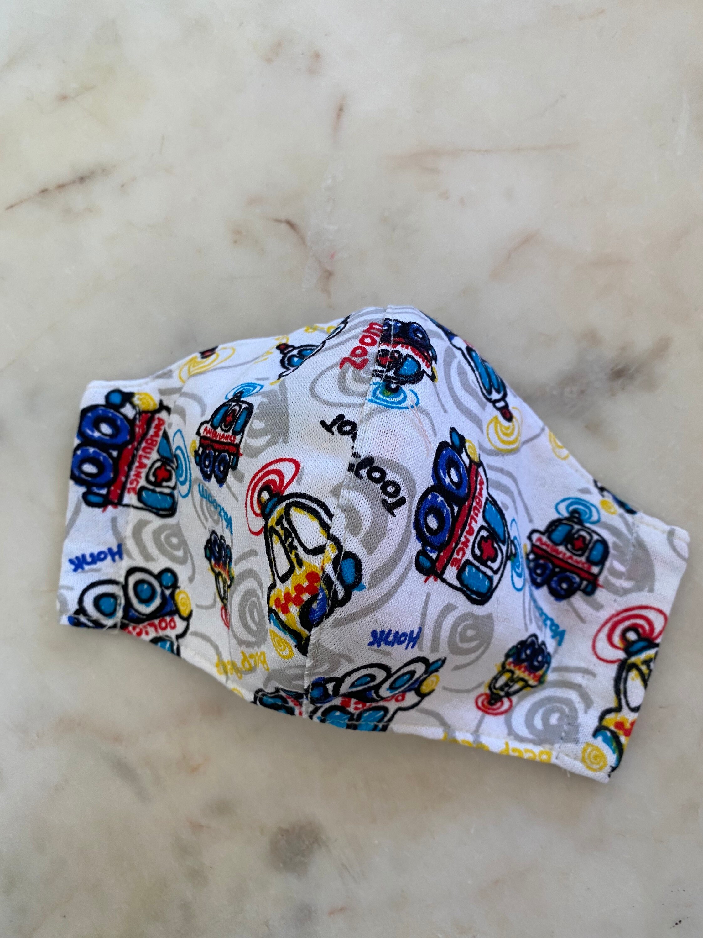 Boys Face Mask 100% Cotton Elastic Washable Reusable Reversible Many ...