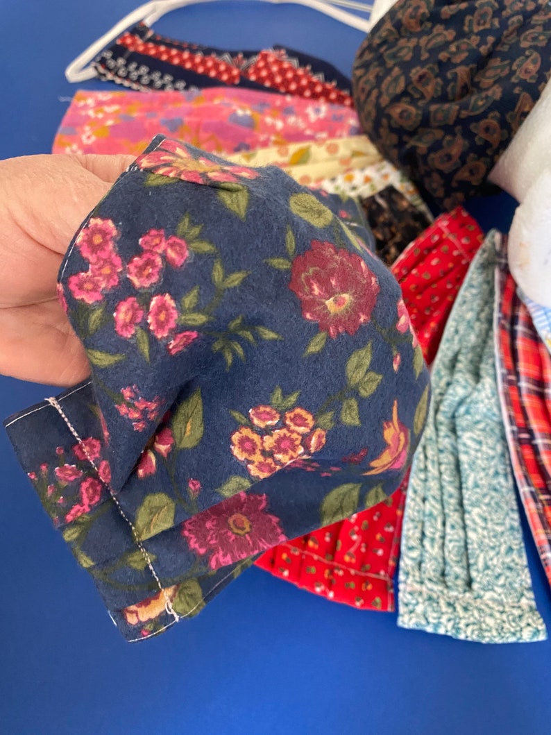 Womens Face Mask PPE Lined Strong Sturdy Tight Weave Fabric Full ...