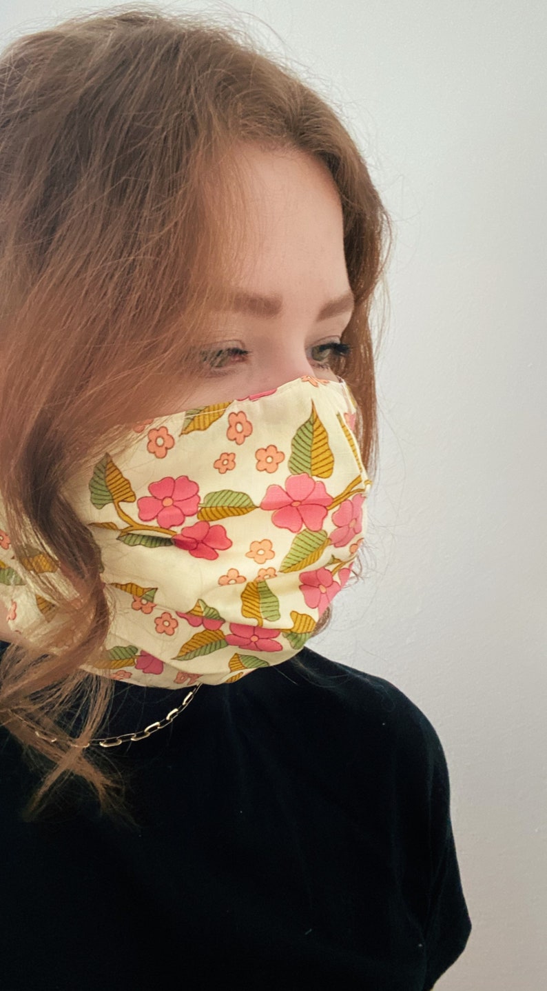 Womens Face Mask PPE Lined Strong Sturdy Tight Weave Fabric Full ...