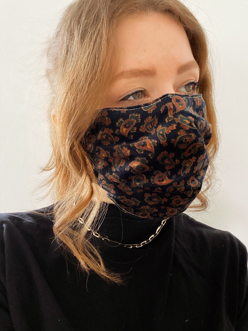 Womens Face Mask PPE Lined Strong Sturdy Tight Weave Fabric Full ...