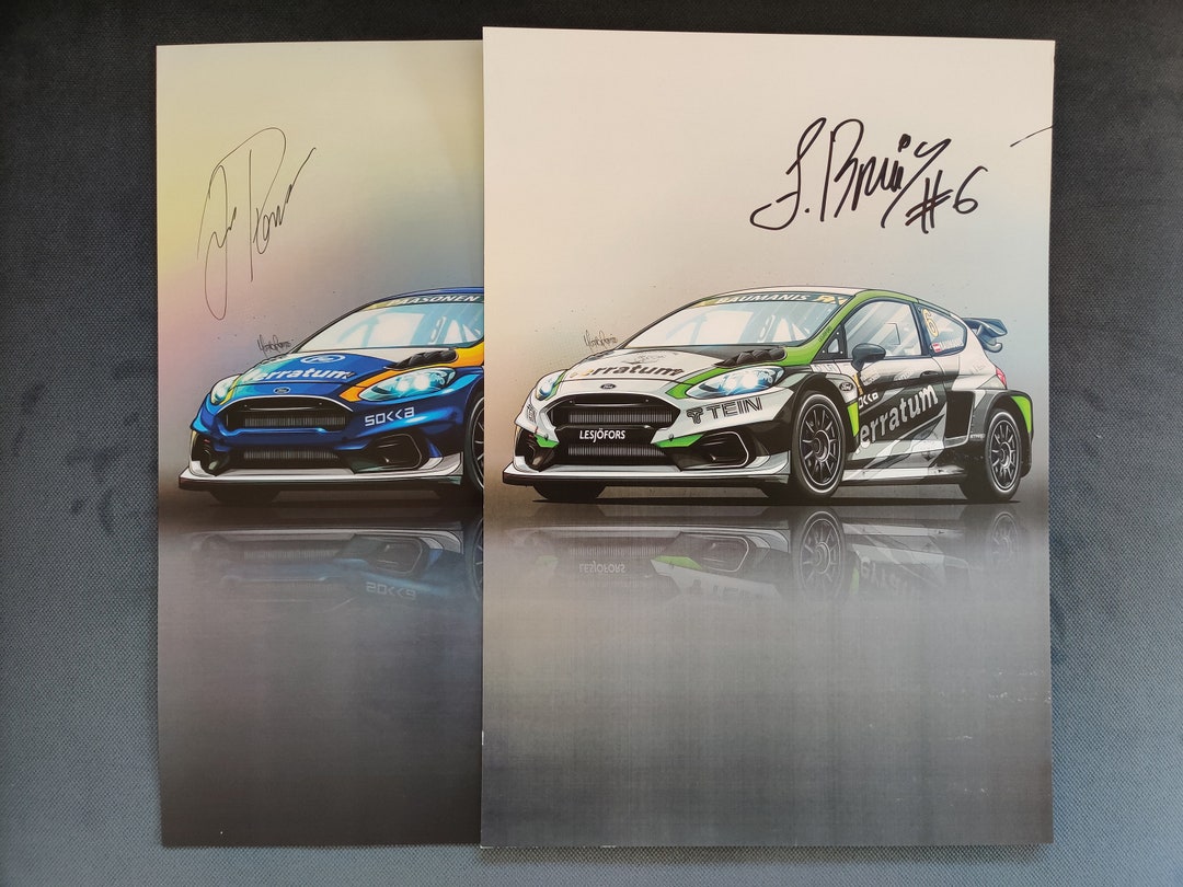 Signed Janis Baumanis and Jani Paasonen Pack Ford Fiesta RX Drawings - Etsy