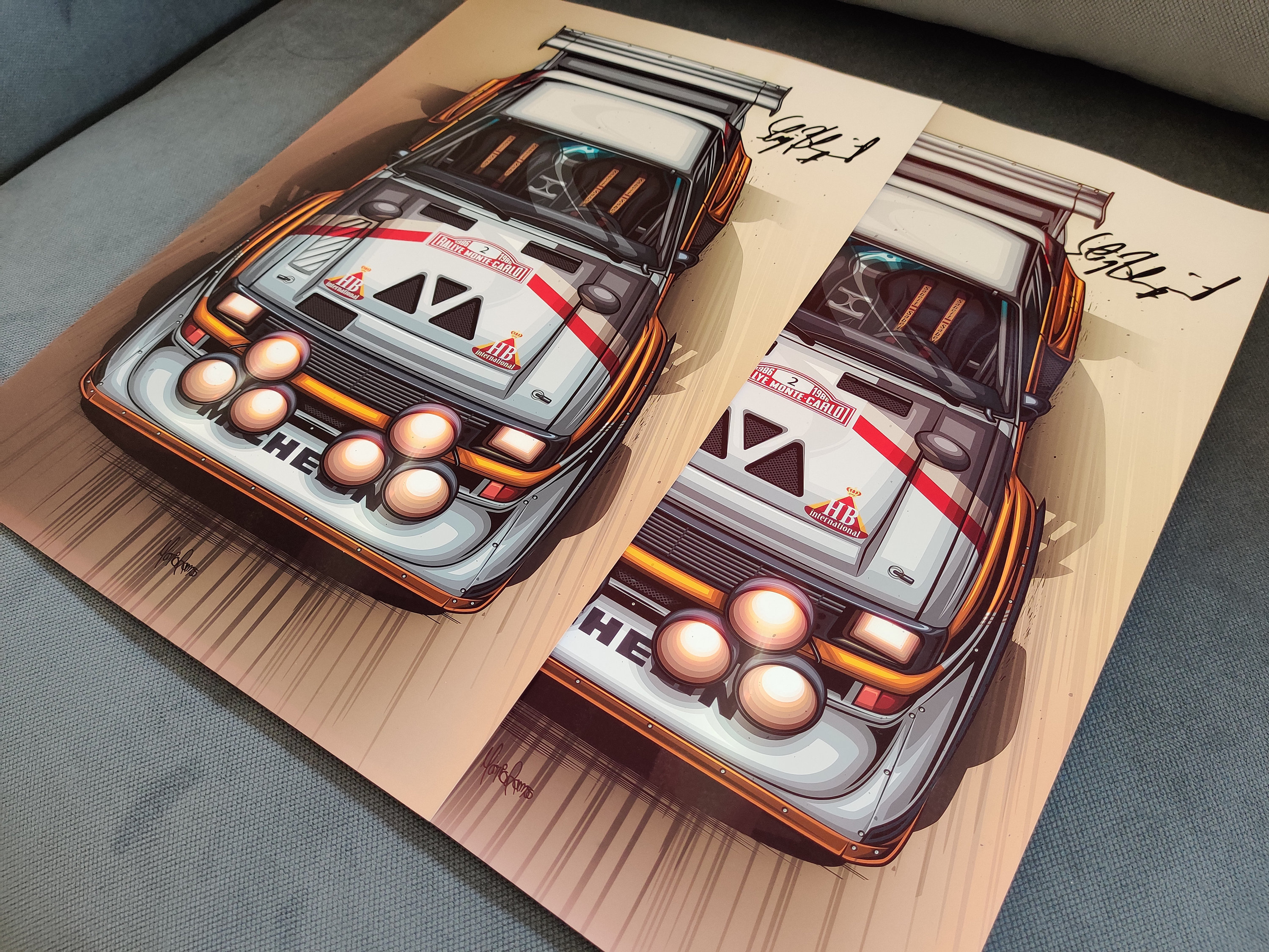 Stig Blomqvist Signed Drawing Audi Quattro S1 E2 Group B - Etsy