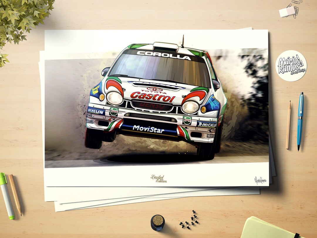 Limited Edition - Toyota Corolla WRC Poster-drawing - Etsy