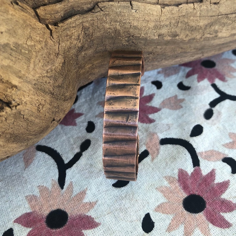 Handmade Textured Copper Cuff - Etsy