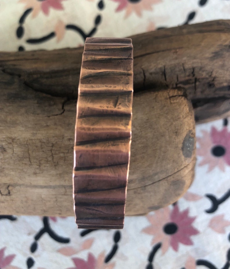 Handmade Textured Copper Cuff - Etsy