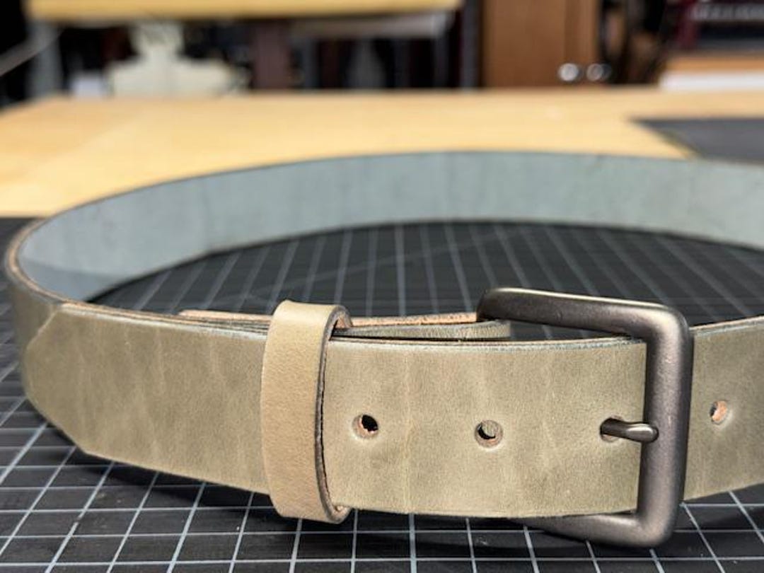 New**wickett & Craig Gray Harness Leather Belt 1 1/2 Inch Width - Etsy