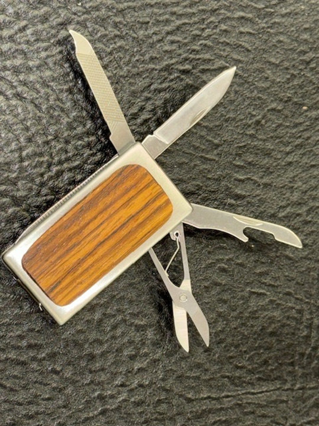2 for 25 Dollars, Wood Multi-tool Money Clip: Engraved Alder, Maple, or ...