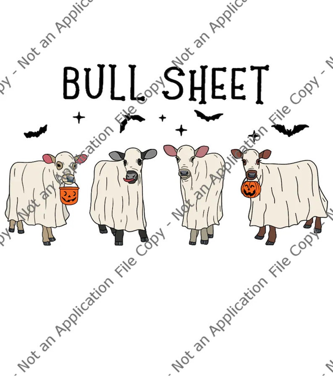 Bull Sheet PNG Halloween Png Bull Png Ghost Cows Png Funny - Etsy