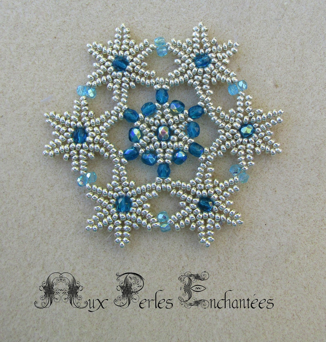 Beading Pattern Beading Tutorial Beading Snowflake Ornament - Etsy