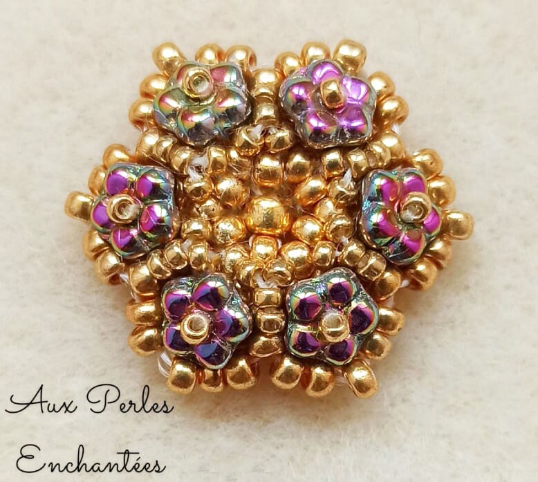 Beading Pattern Beading Tutorial Beading Forget Me Not | Etsy