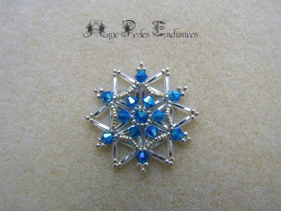 Beading Pattern Beading Tutorial Beading Crystal Snowflake | Etsy