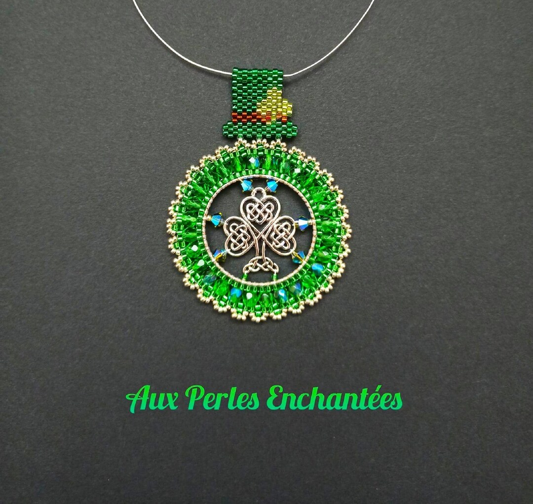 Beading kit, beading pattern, beading tutorial,Beaded St Patrick's day ...