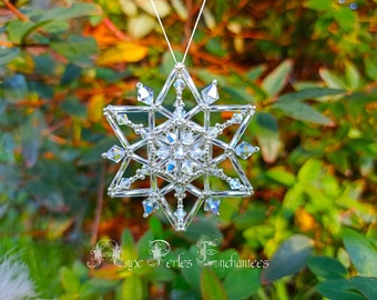 Beading Pattern Beading Tutorial Beading Crystal Snowflake | Etsy