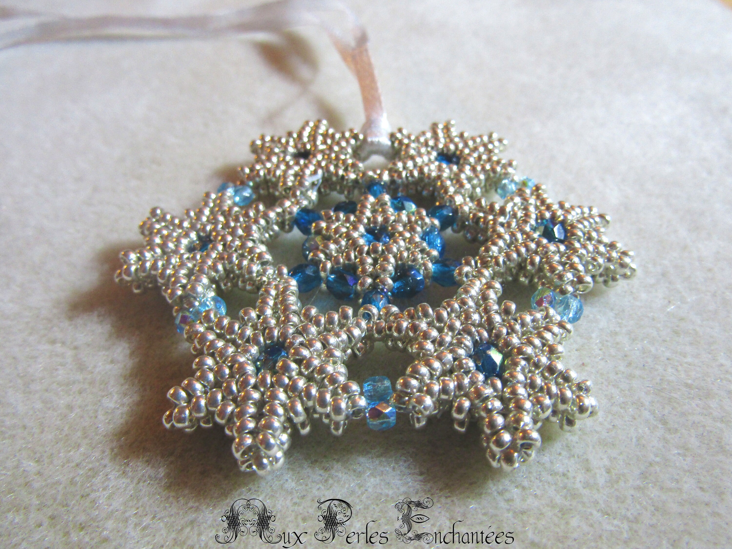 Beading Pattern Beading Tutorial Beading Snowflake Ornament - Etsy