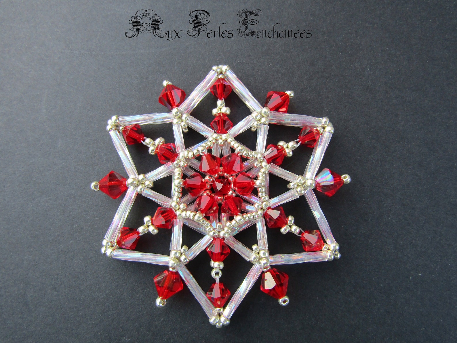 Beading Pattern Beading Tutorial Beading Big Crystal - Etsy