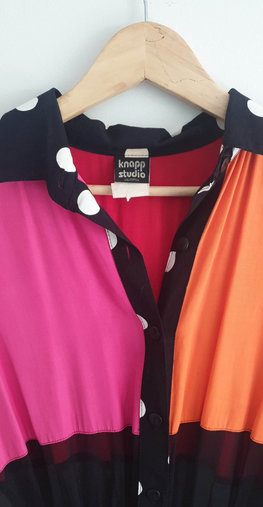 Vintage 80s 90s Judy Knapp Studio Knapp Colour Block Playsuit Romper ...