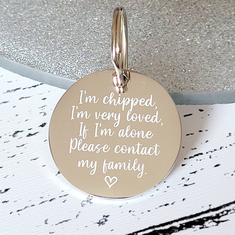 Dog Id Tag Im Chipped - Etsy UK