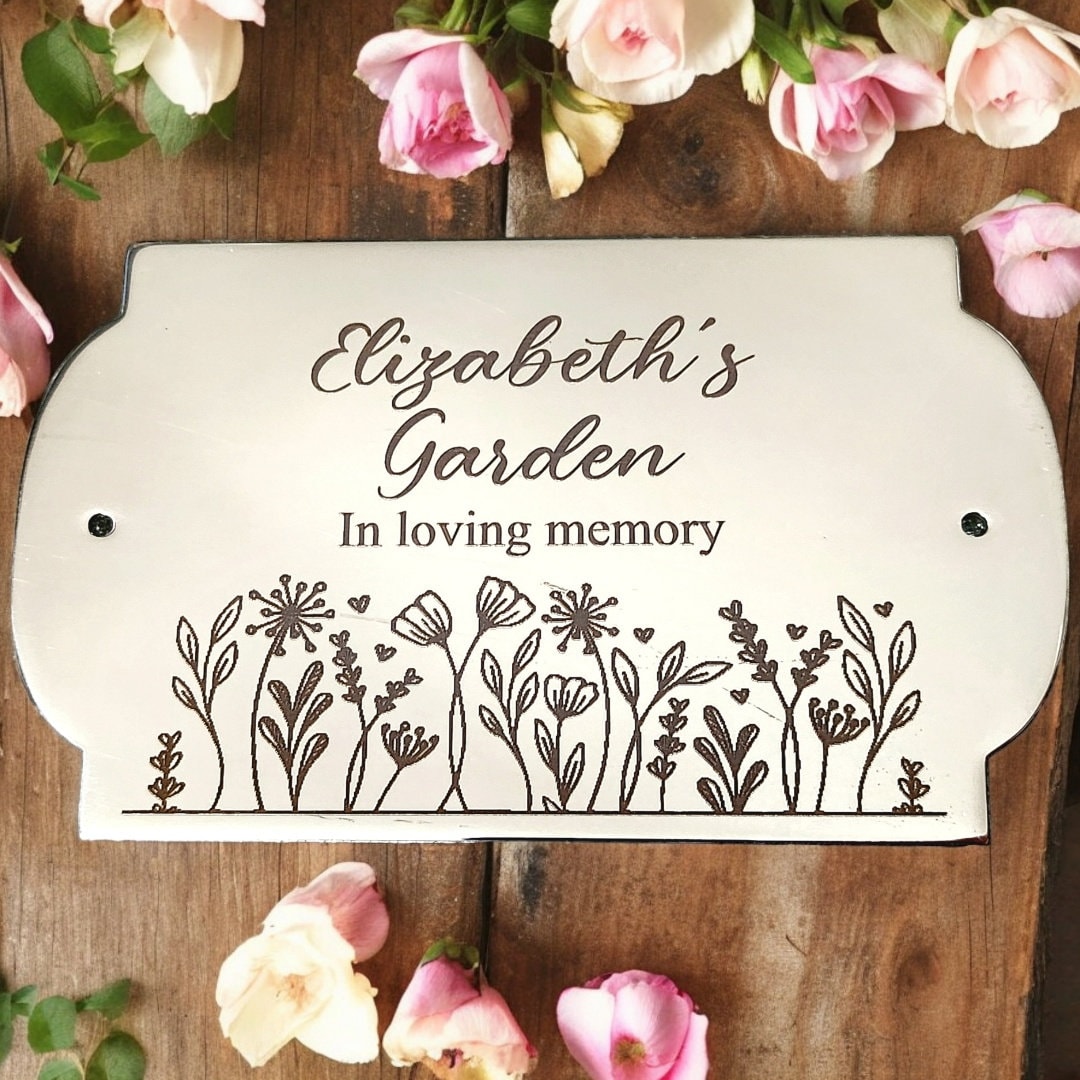 Personalised Stainless Steel Plaque. Bench / Memorial / Gate / Door ...