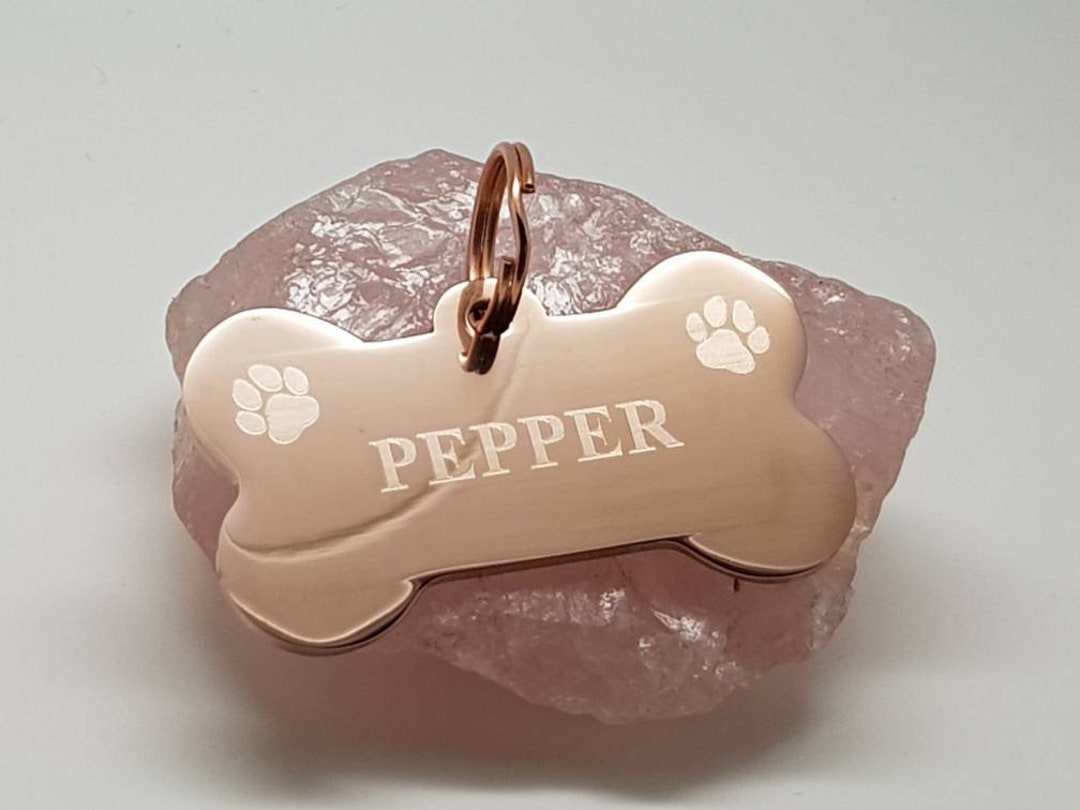 Bone Shaped Pet ID Tag, Dog Tag, Collar Tag, Cat Tag, Various Colours ...