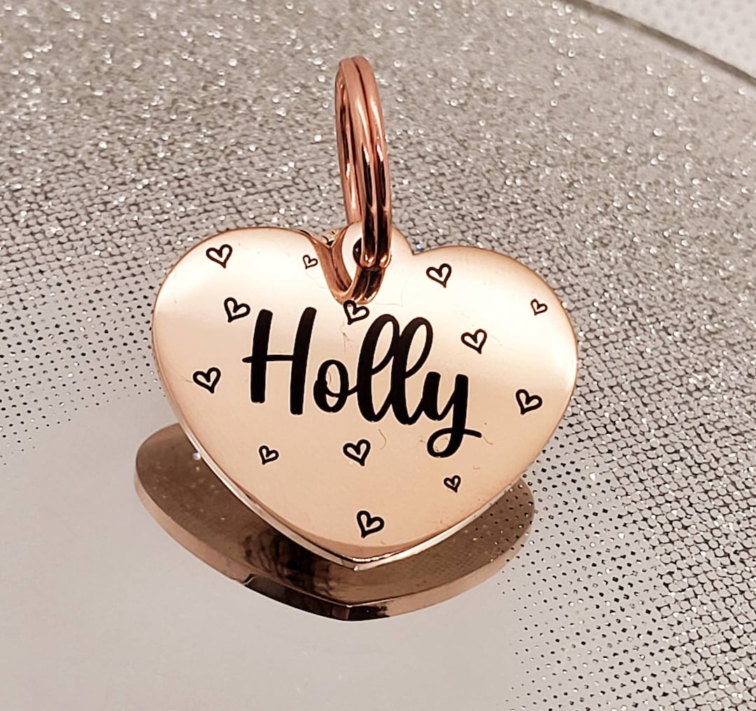 Heart Design Stainless Steel Heart Pet ID Tag, Dog Tag, Cat Tag, Laser ...
