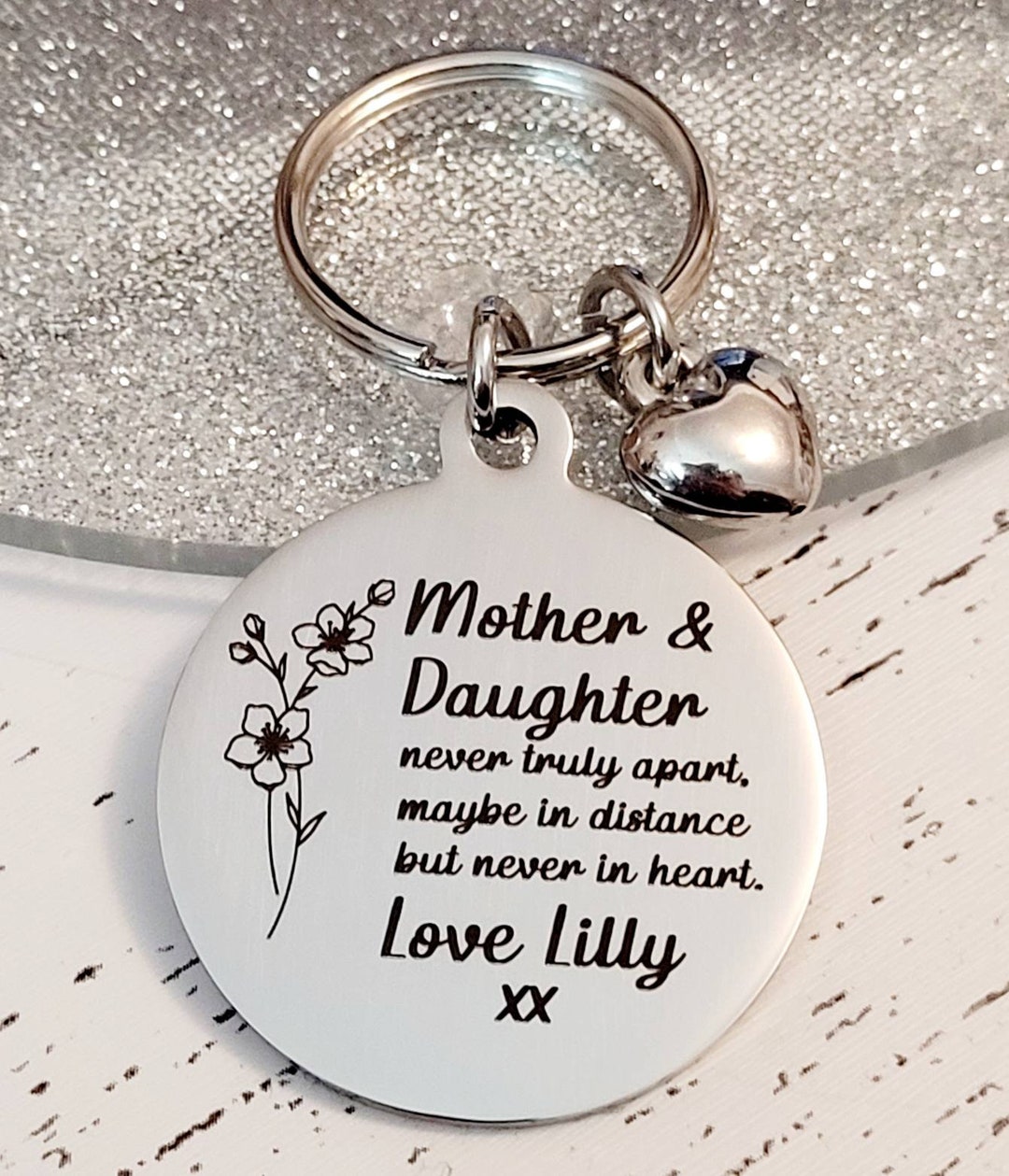 Mother & Daughter Keyring, Can Be Personalised. - Etsy