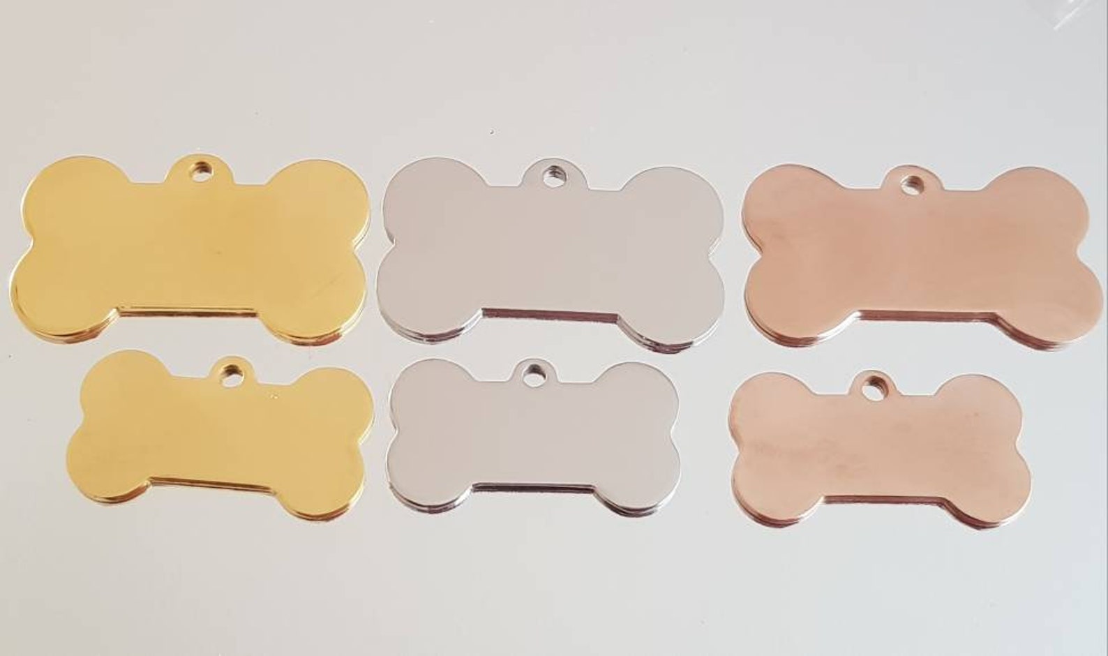 Bone Pet Tags Engraved Available in Silver Gold Rose Gold - Etsy UK