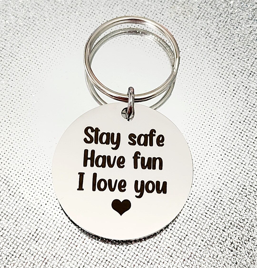 Drive Safe Keyring, Personalised. - Etsy