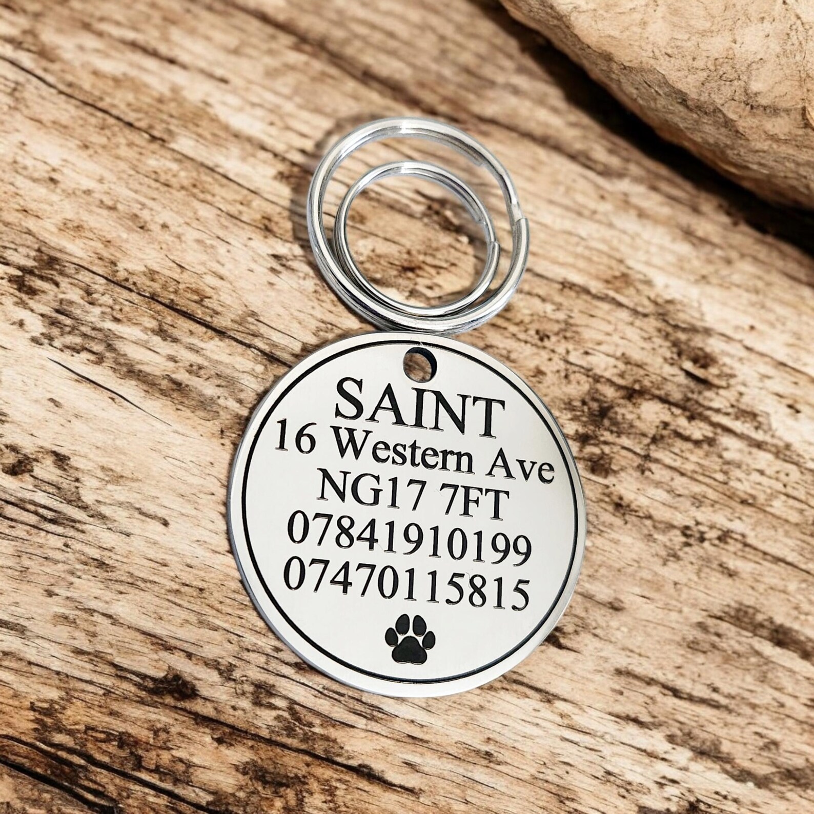 Daisy Design ROUND Pet ID Tag, Dog Tag, Collar Tag, Cat Tag, Various ...