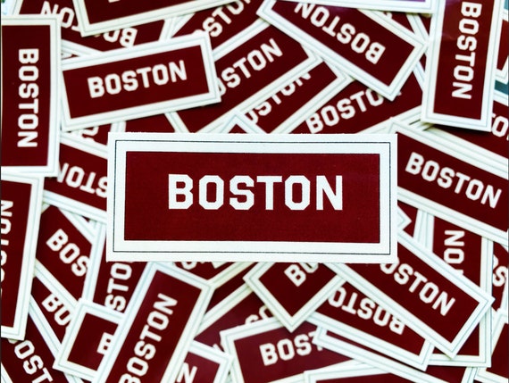 Boston Sticker Boston Massachusetts Vintage Sticker Vinyl - Etsy